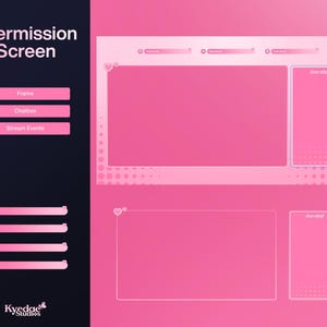 Animated Pink Stream Overlay Package Cute Panels Twitch Overlay ...