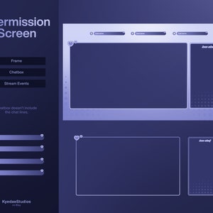 Animated Purple Stream Overlay Package Cute Panels Twitch Overlay ...