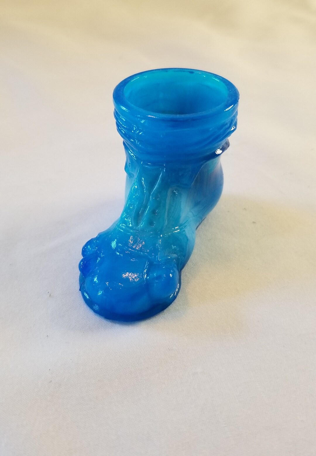 Boyd Dark Blue Toothpick Holder toes Stick Out Slag Glass - Etsy