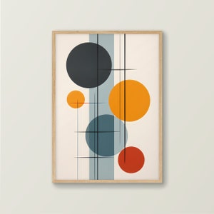 Mid Century Minimalist Art Print, Printable Wall Art, Digital Download ...