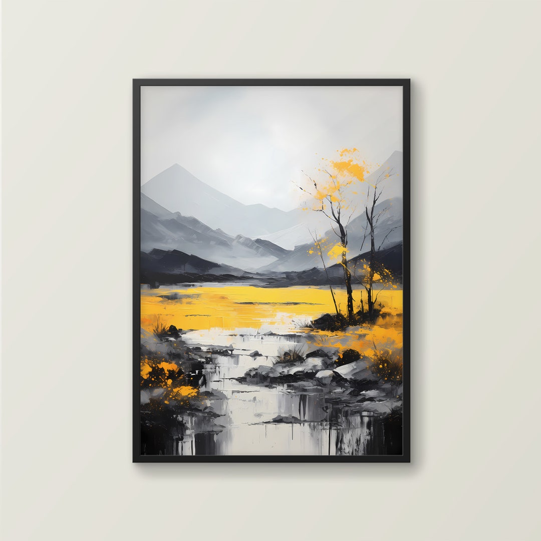 Abstract Landscape Art Print, Printable Wall Art, Digital Download ...