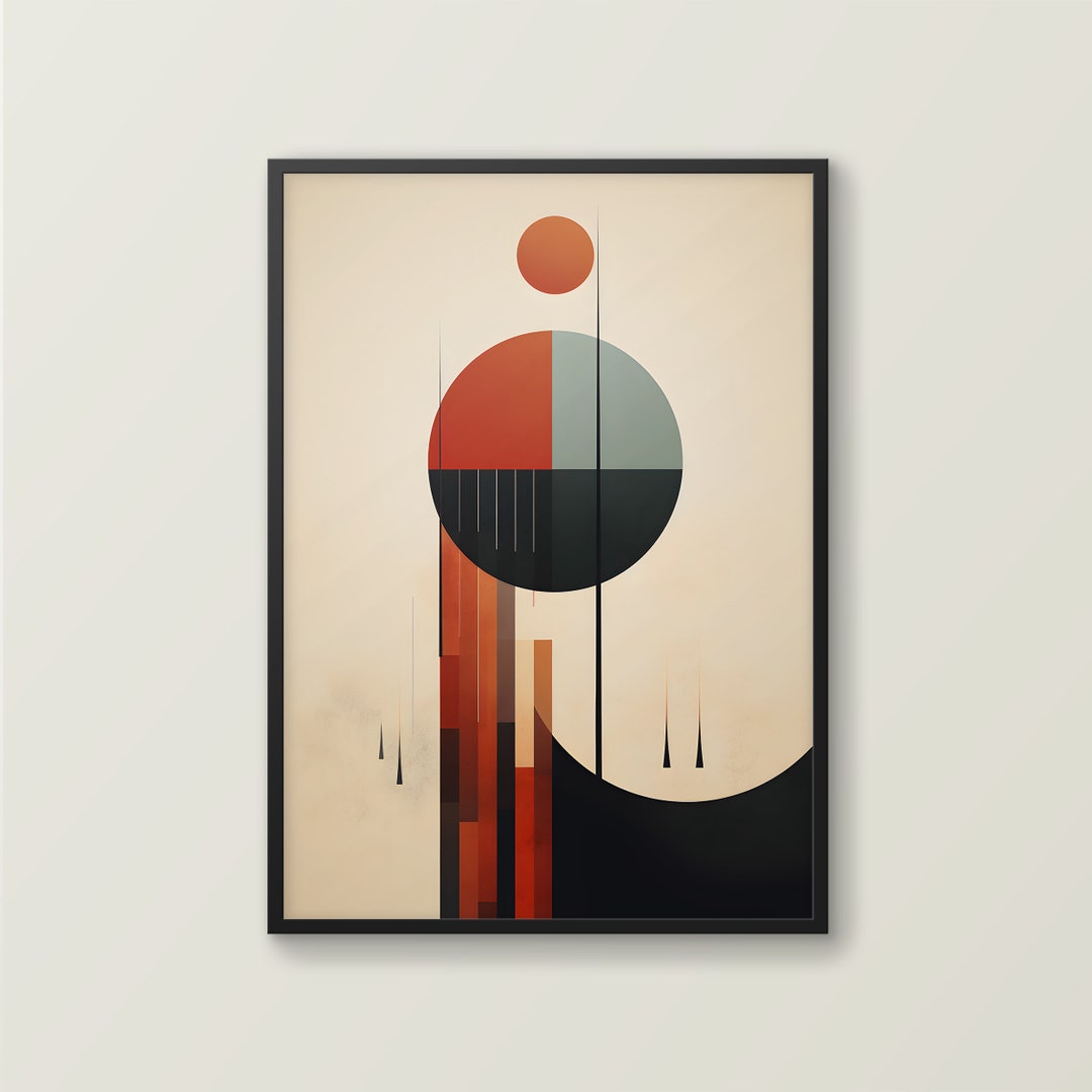 Mid Century Minimalist Art Print Printable Wall Art Digital Download