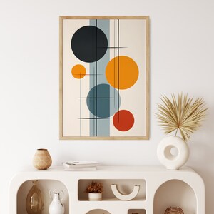 Mid Century Minimalist Art Print, Printable Wall Art, Digital Download ...