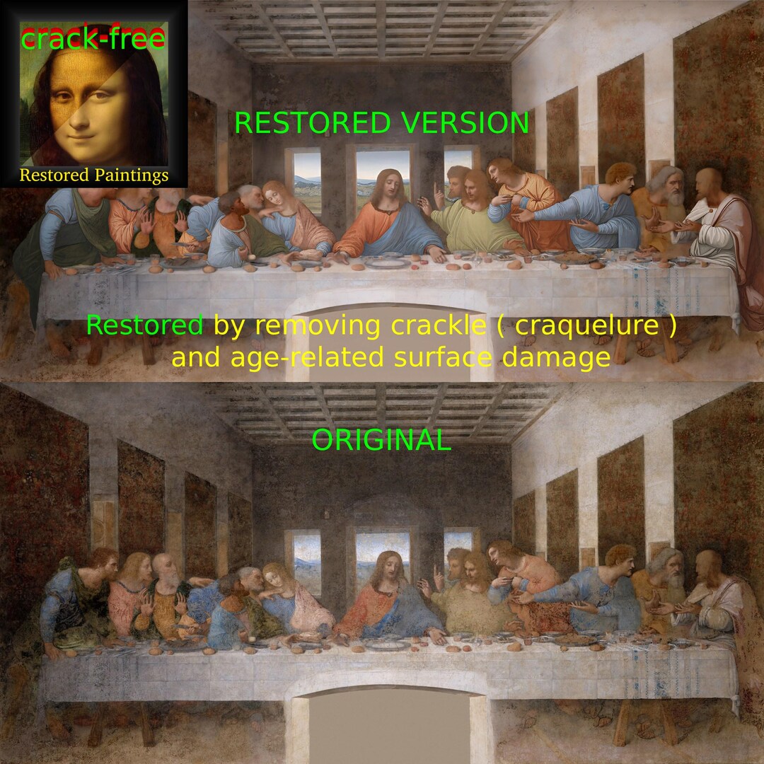 Restored the Last Supper Print | Leonardo Da Vinci | Museum Wall Art ...