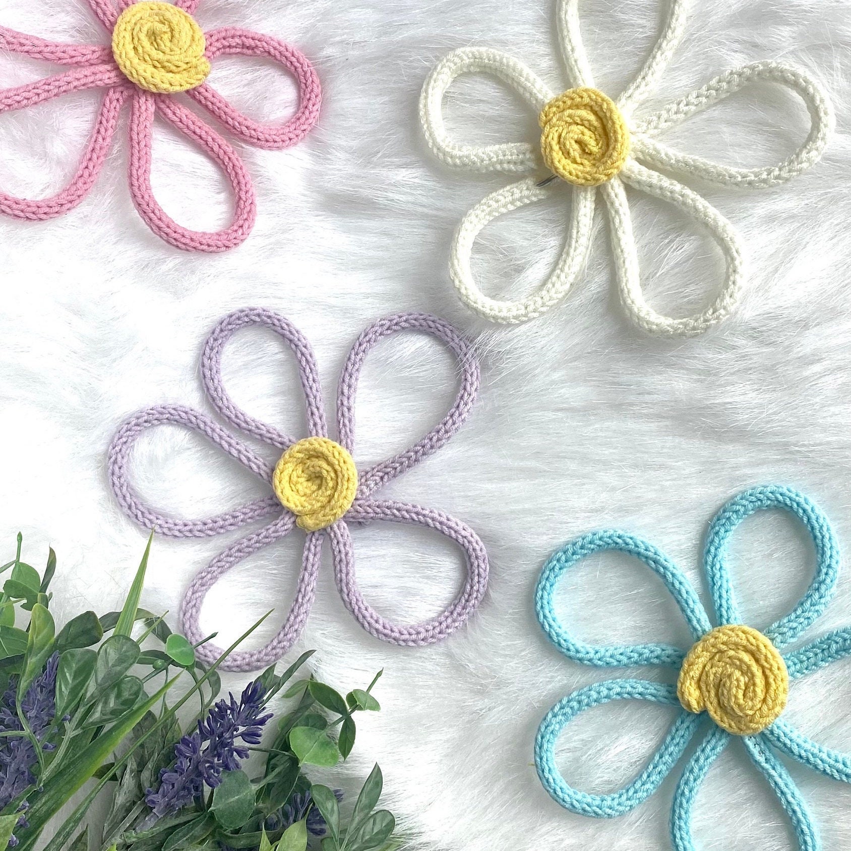 Knitted Wire Daisy Decor: Nursery Wall Art - Etsy