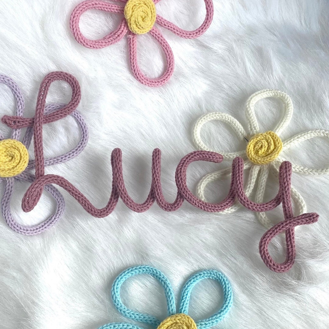 Personalized Knitted Wire Name Sign: Nursery Decor - Etsy