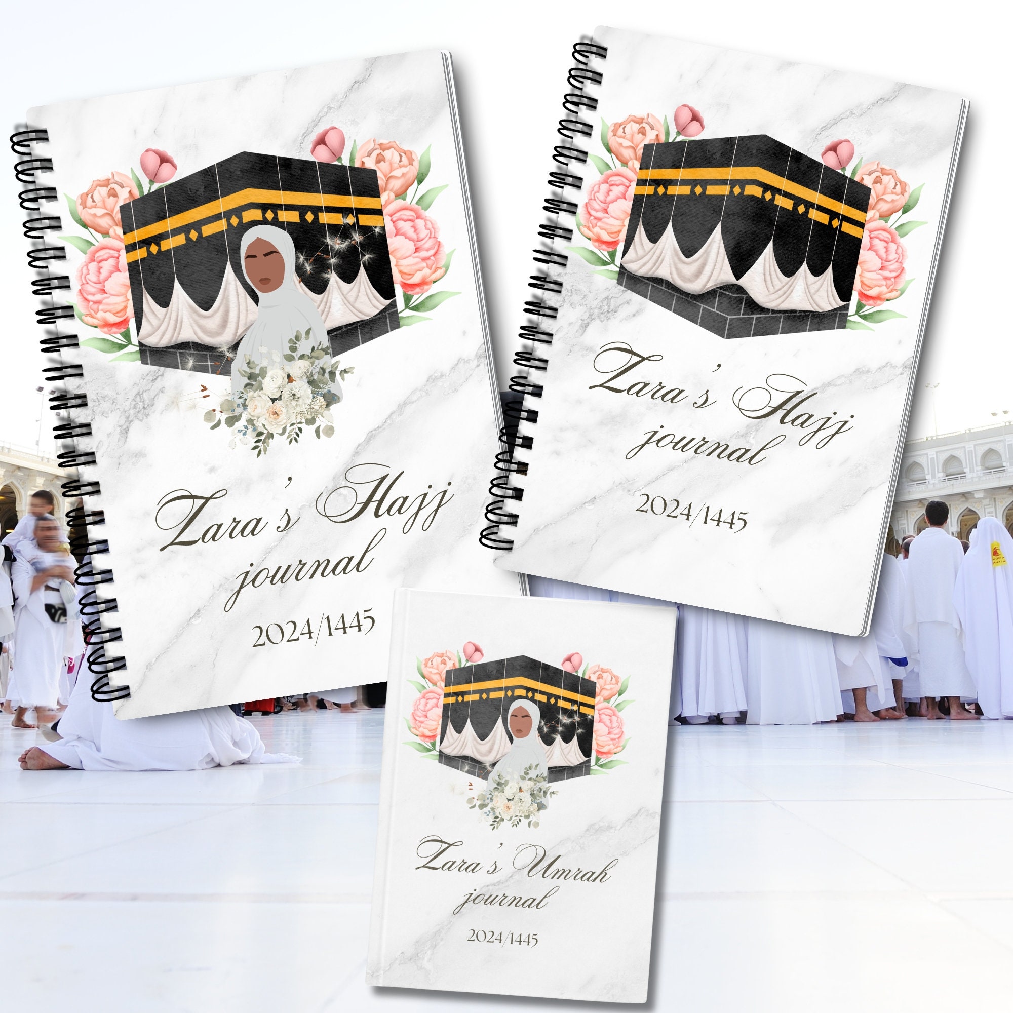 Personalised Islamic Hajj & Umrah Journal, Custom Arabic Name for ...