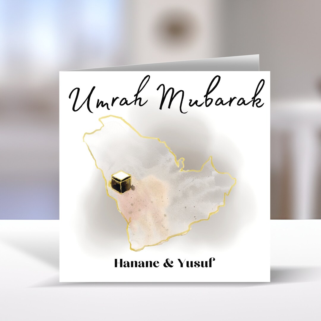 Personalised Hajj Umrah Mubarak Card, Umrah Card, Umrah Gift, Umrah ...