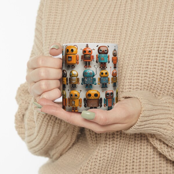 Robot Mug - Etsy