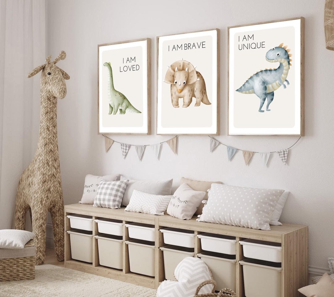 Dinosaur Affirmation Print | Dino Nursery | Motivational Kids Poster ...