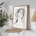 Female Illustration Wall Art | Set of 3 Women Portrait Prints | Pencil ...
