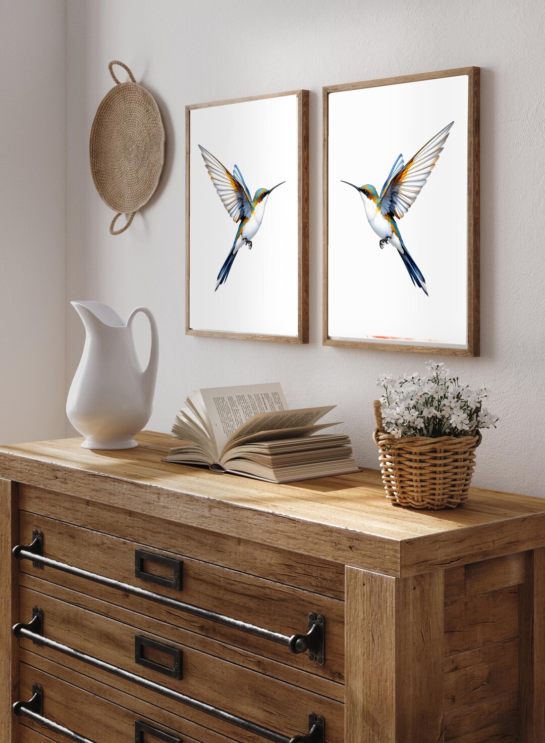 Pastel Hummingbird Painting | Watercolor Bird Digital Print ...