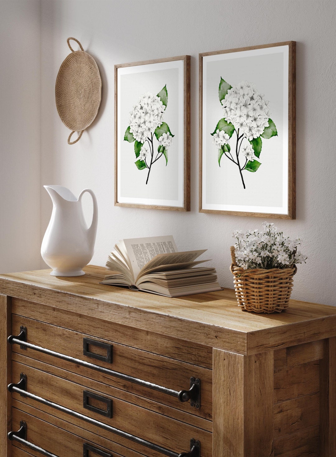Minimalist Hydrangea Watercolor | Abstract Floral Art | Minimalist ...