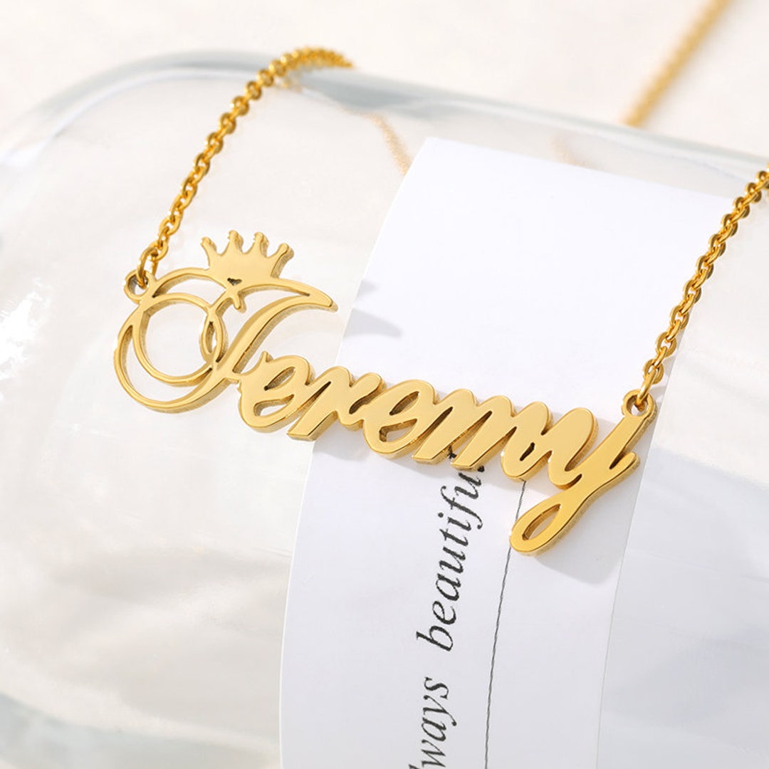 Personalized Crown Name Necklace Custom Queen Princess Crown - Etsy