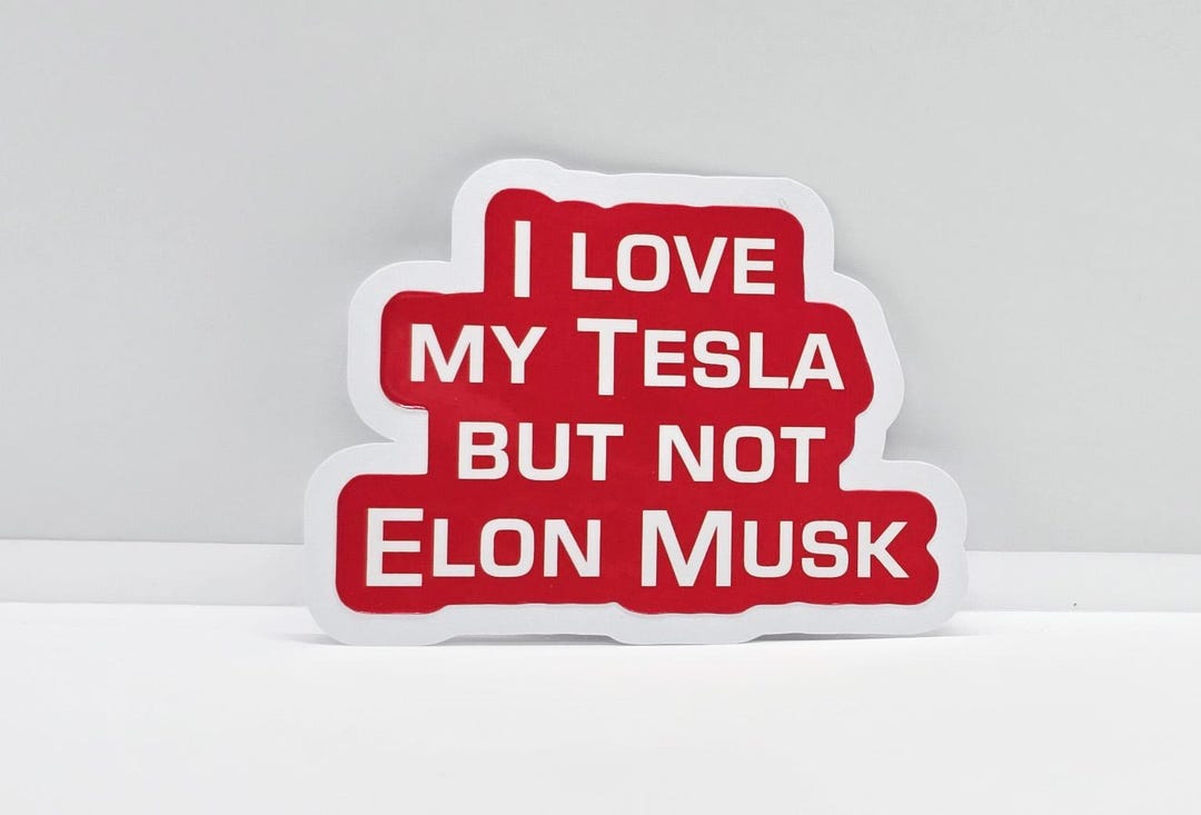 I Love My Tesla but Not Elon Musk - Etsy
