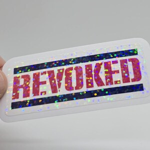 Revoked - Permanent Sticker for the Auto Enthusiast - Etsy
