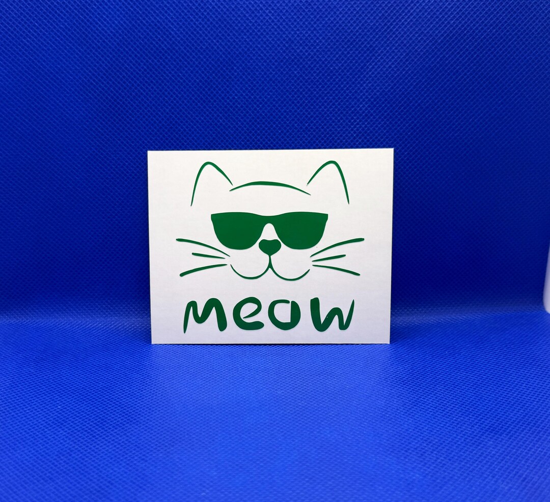 Meow- Vinyl Decal - Car, Laptop, Journal - Etsy