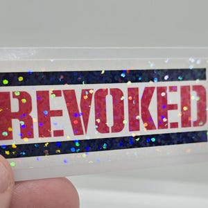 Revoked - Permanent Sticker for the Auto Enthusiast - Etsy