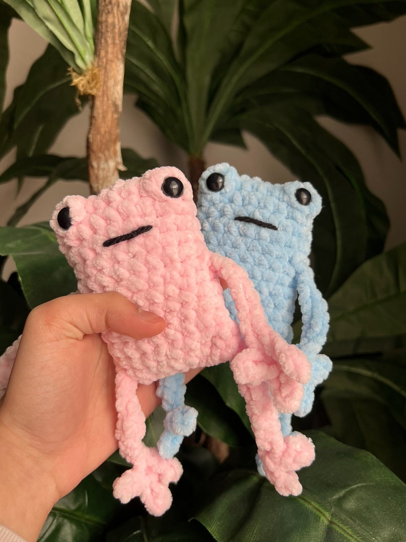 Leggy Froggy No-sew Crochet PDF Pattern Plushie Frog - Etsy