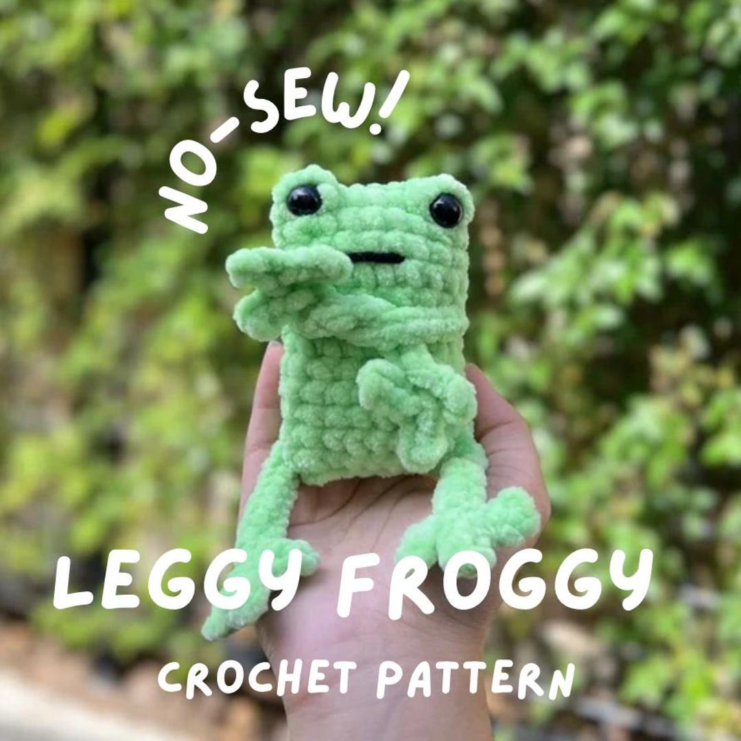 No-sew Leggy Froggy Crochet Pattern (crochet Frog Pattern, Cute Crochet ...