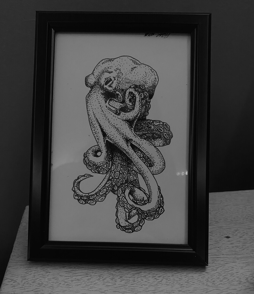 Handmade Octopus Drawing - Stipple Art - Etsy