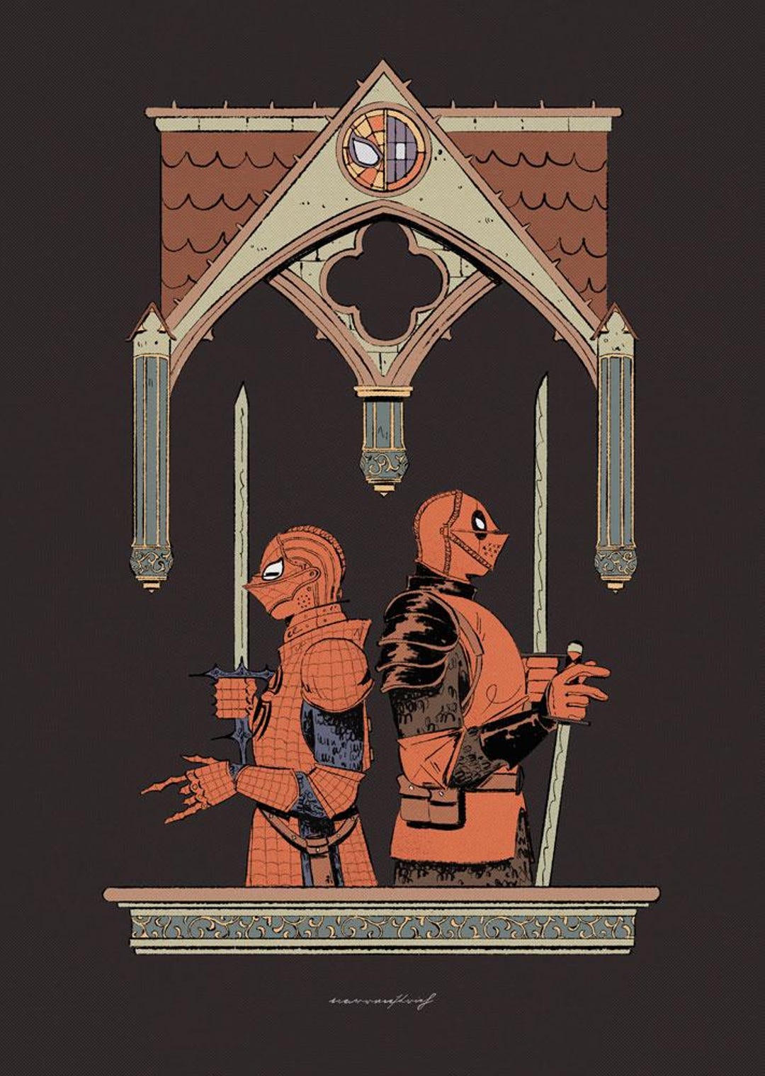 Spideypool - A4 Art Print - Etsy