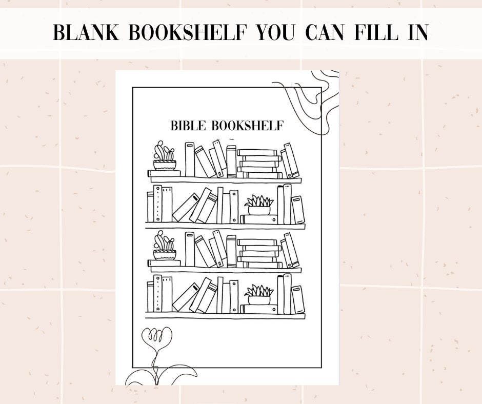 The Ultimate Bible Tracking Bundle Bible Bookshelf Coloring Printable ...