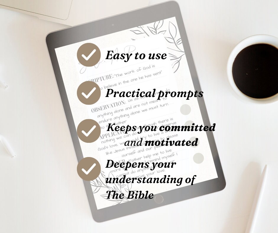 Bible Study Bundle Digital Bible Template Bible Summary SOAP Journal ...