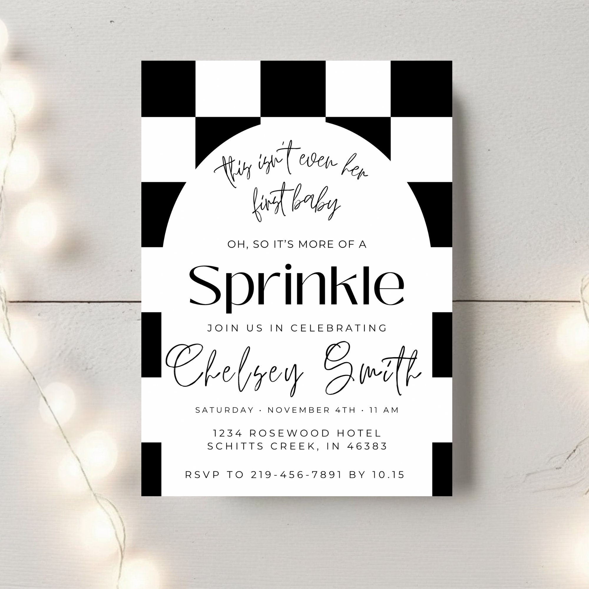EDITABLE, DIGITAL, or PHYSICAL* Schitts Creek Sprinkle- Baby Sprink ...