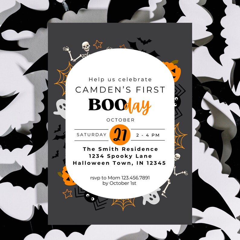 First Booday - One Spooky Dude - Spooky First Birthday - First Birthday ...