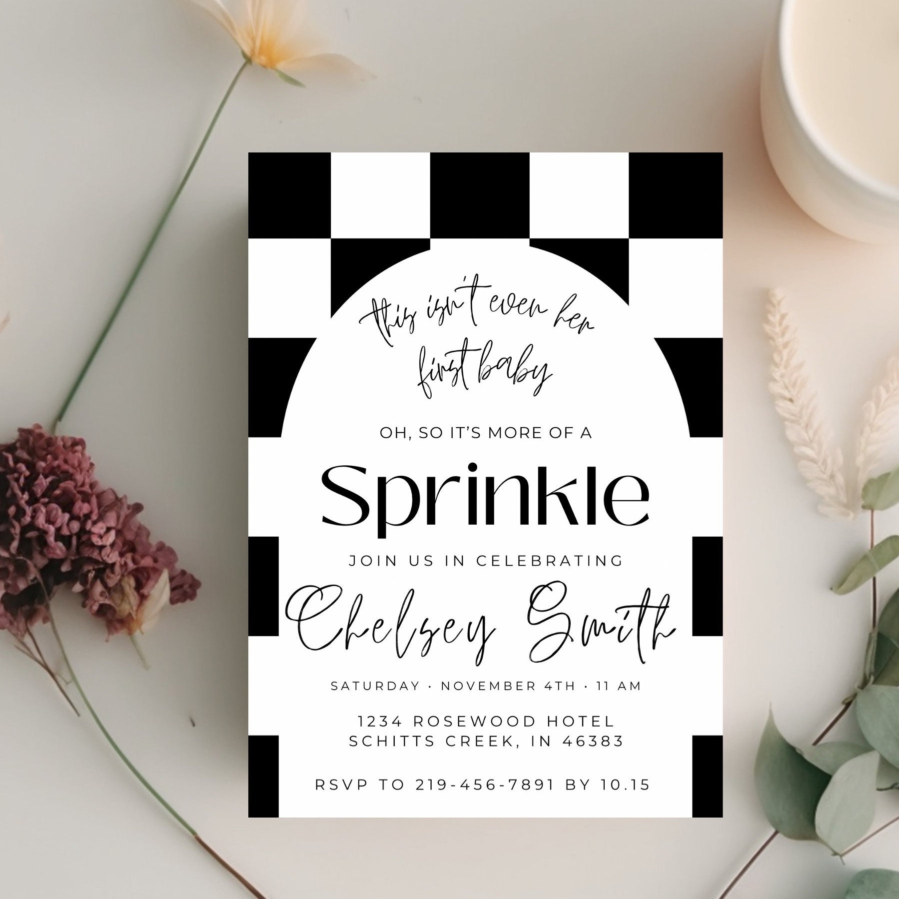 EDITABLE, DIGITAL, or PHYSICAL* Schitts Creek Sprinkle- Baby Sprink ...