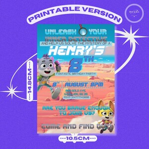 The Creature Cases Birthday Printable Invitation, Creature Cases ...