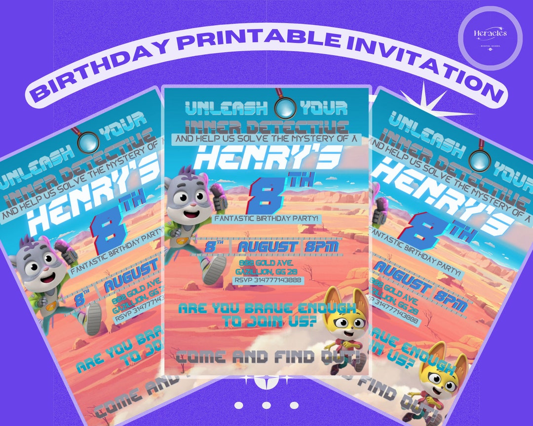 The Creature Cases Birthday Printable Invitation, Creature Cases ...