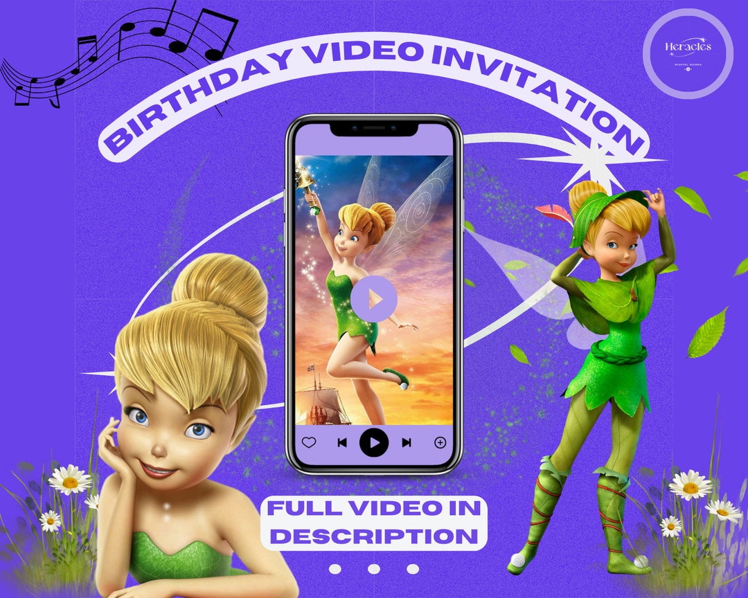 Tinker Bell Birthday Invitation Tinker Bell Birthday Video Tinker