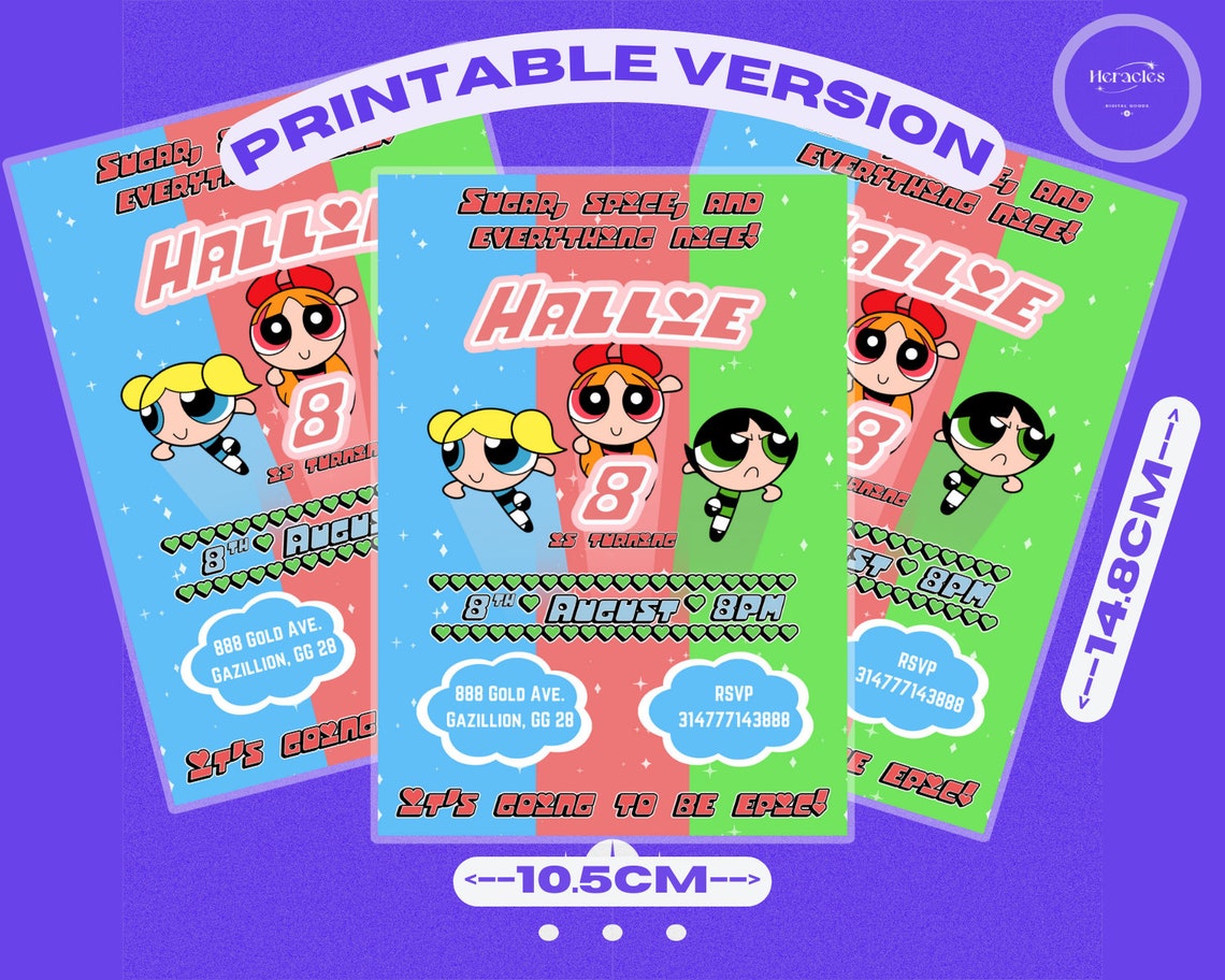 Powerpuff Birthday Invitation Video, Powerpuff Girls Party Invite ...
