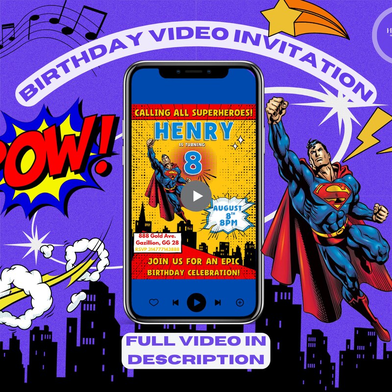 Pop Art Party Invitation - Etsy