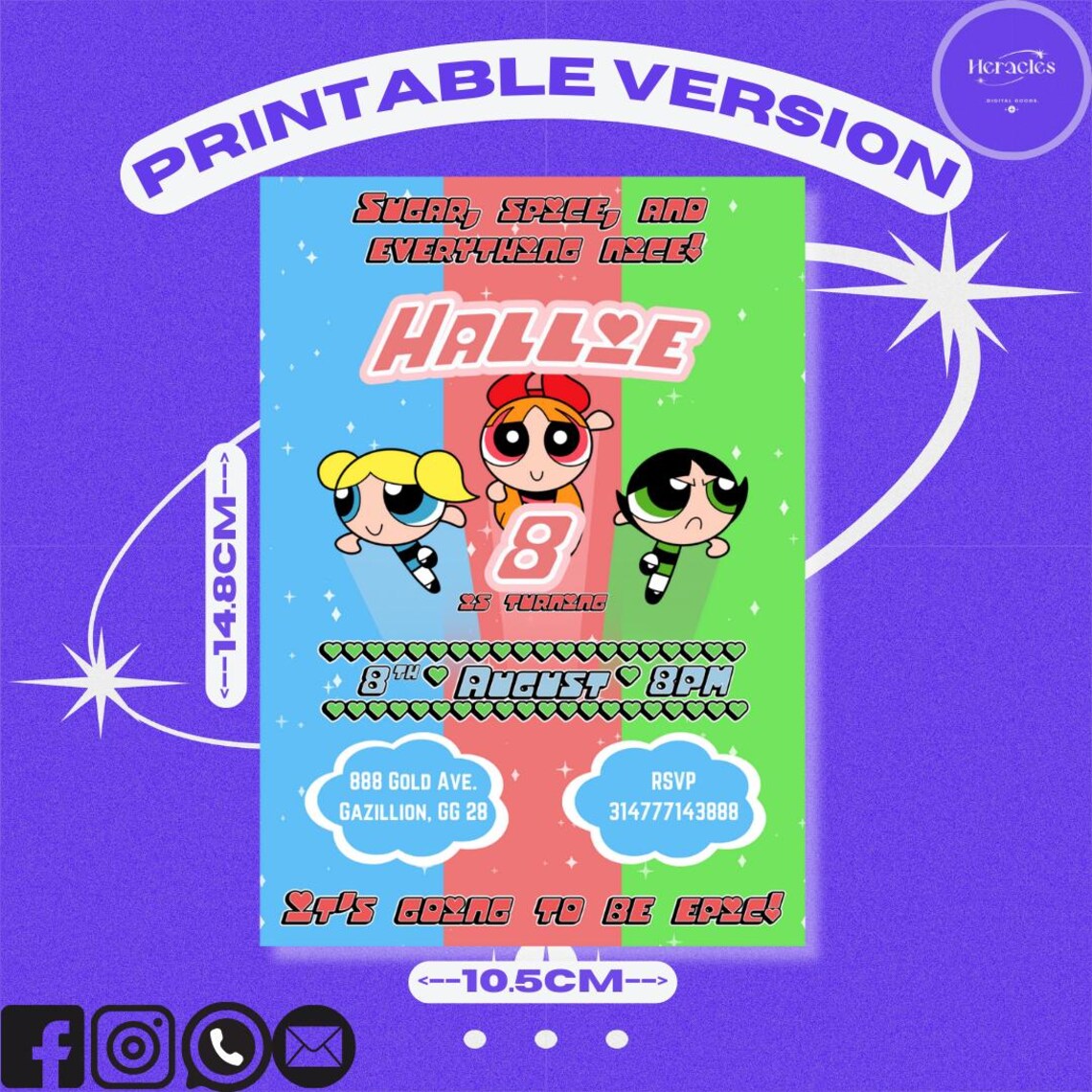 Powerpuff Birthday Invitation Video, Powerpuff Girls Party Invite ...