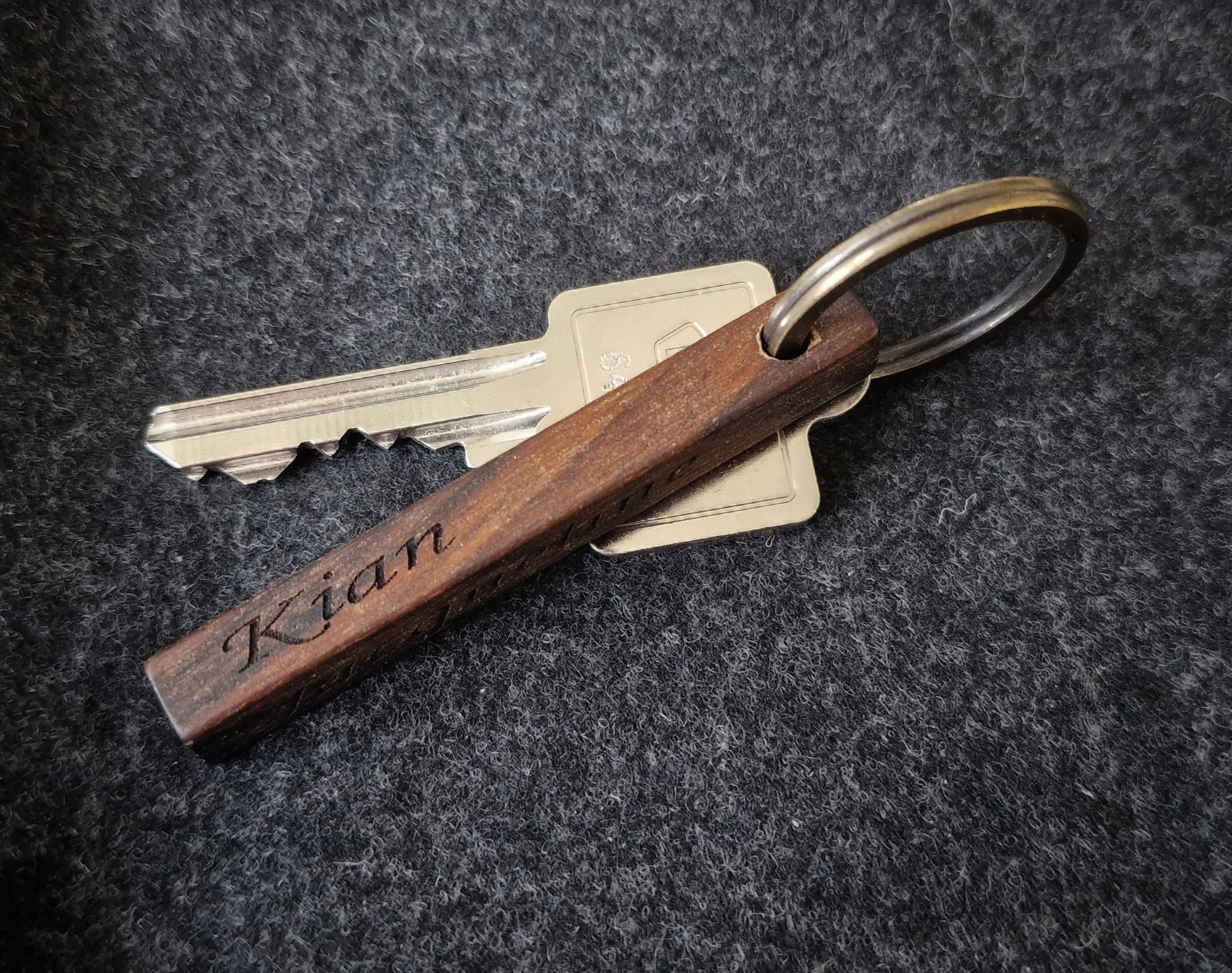 Key Ring, Sticks Made of Walnut Wood With Engraving - Etsy