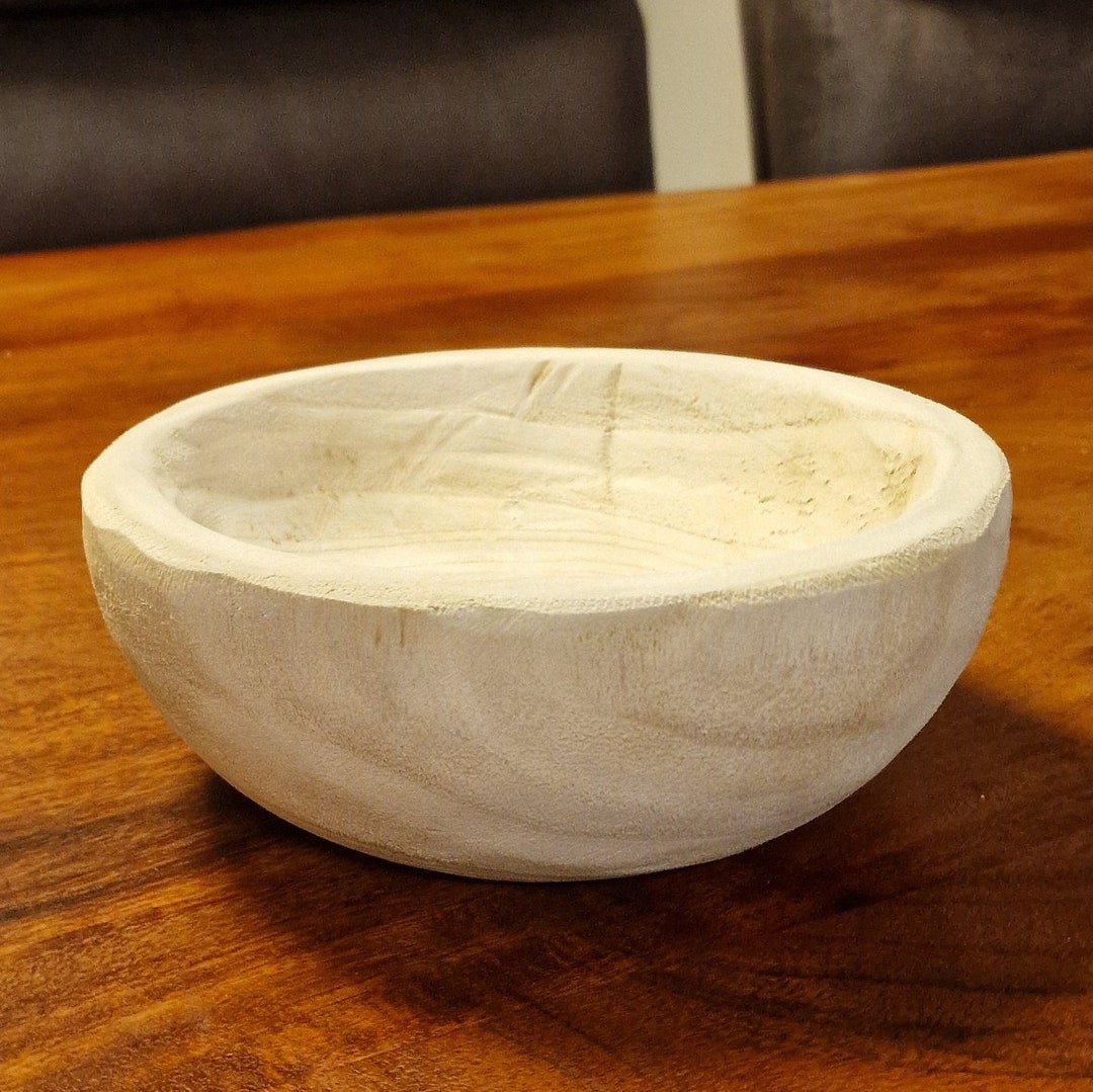 Decorative Bowl Made of Paulownia Wood kiri, Round, 18 X 7 Cm - Etsy