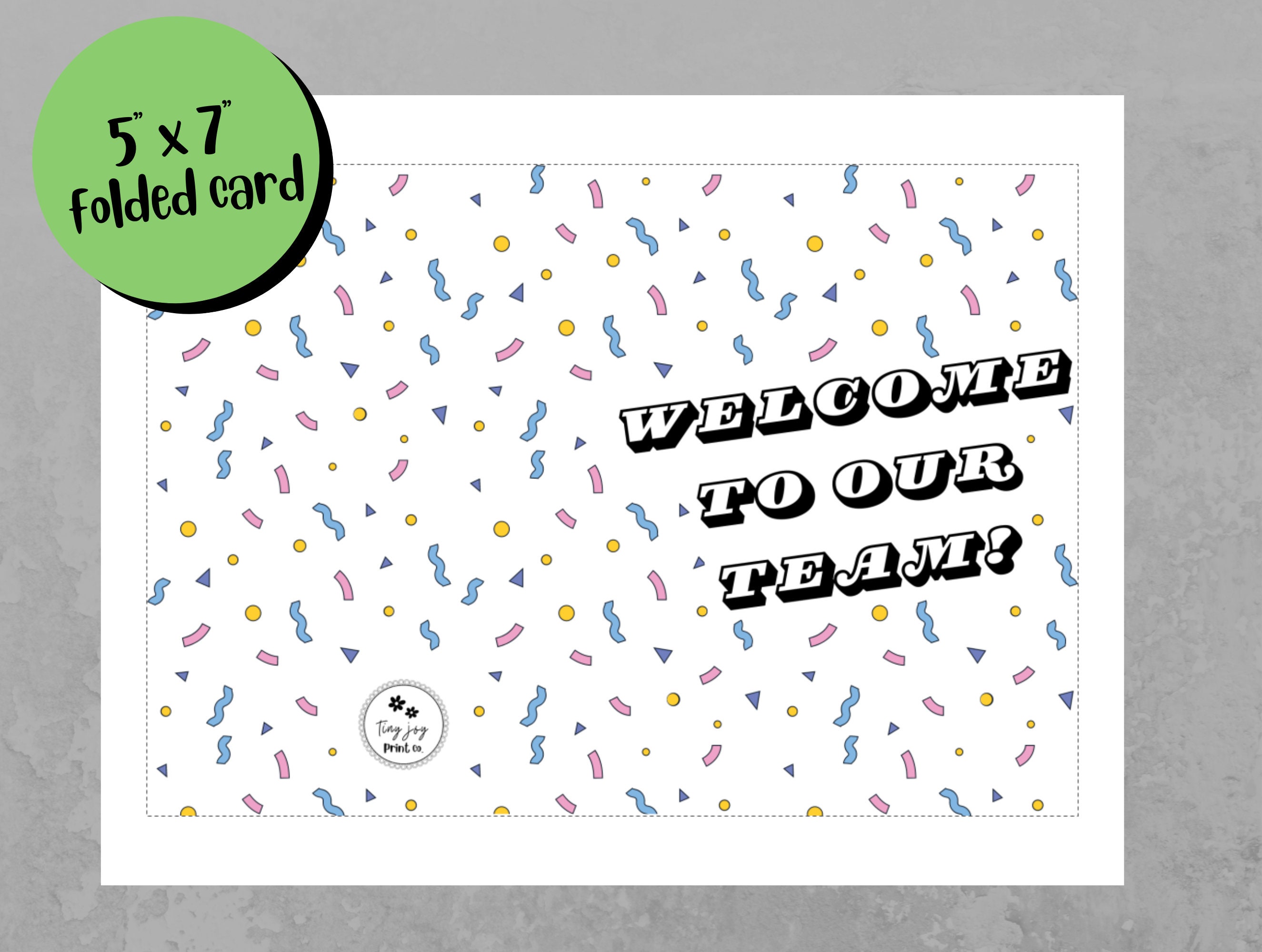 Printable Welcome Card - Welcome to Our Team - Instant Download - Etsy