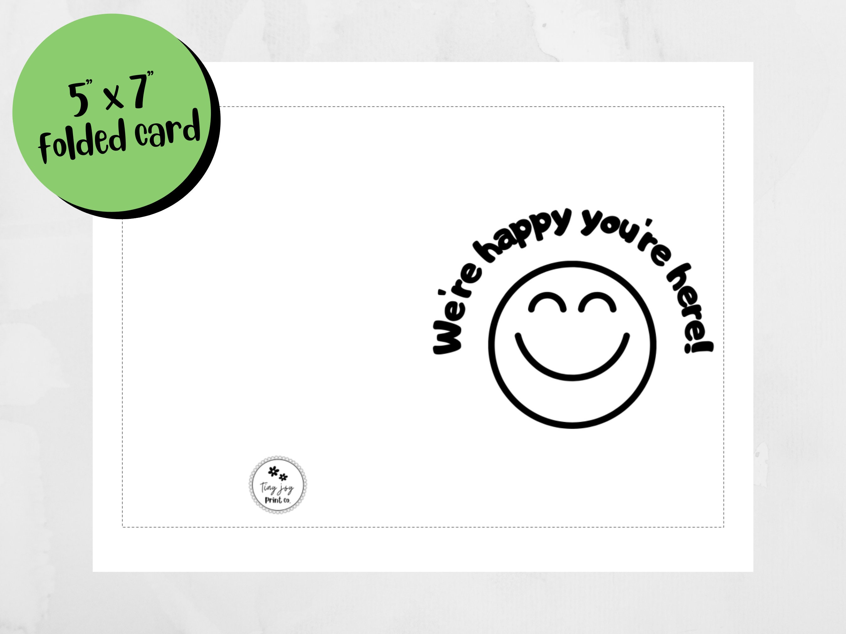 Printable Welcome Card - Instant Download - Etsy UK