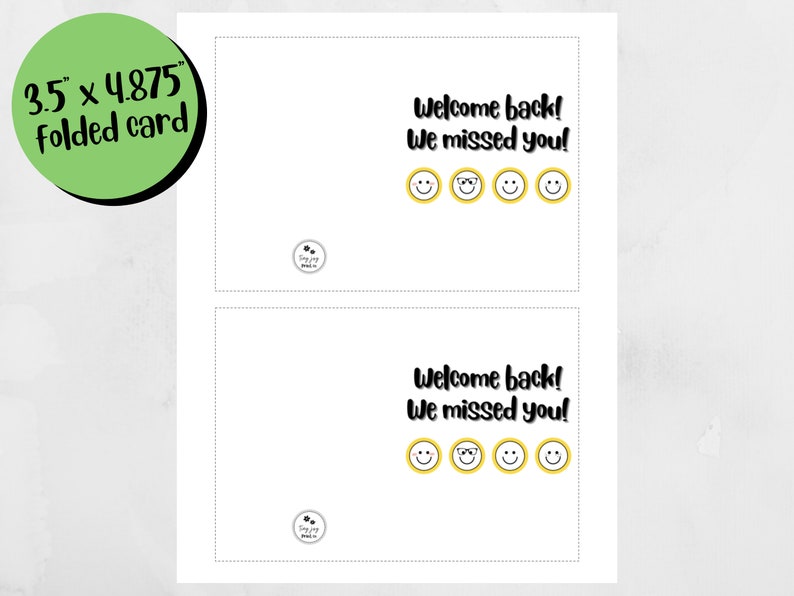 Printable Welcome Back - Instant Download - Etsy