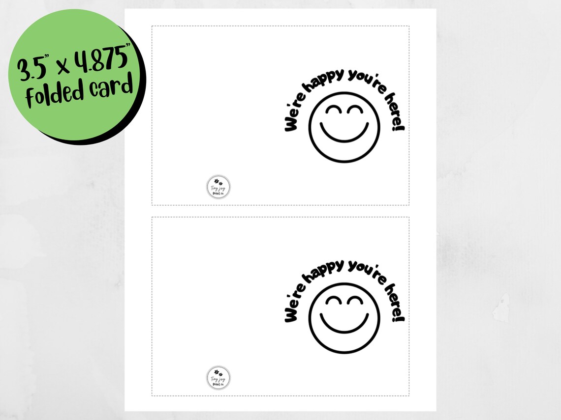 Printable Welcome Card Instant Download Etsy M xico