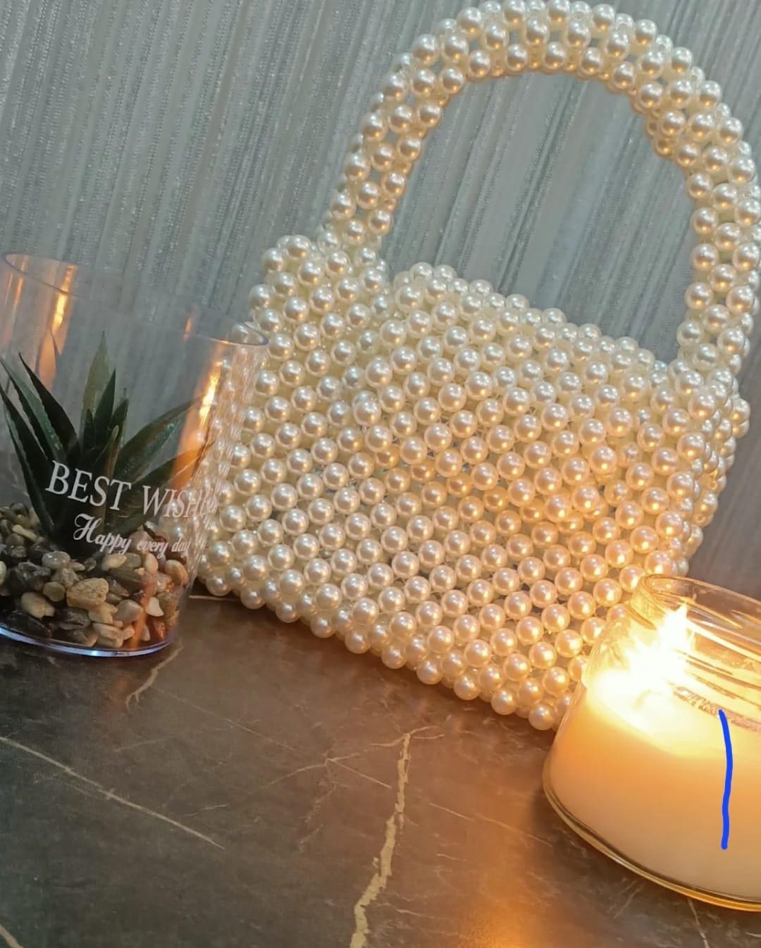 Pearl Bag - Pearl Clutch Bag - Pearl Handbag - Pearl Purse - White Pearl Bag - Pearl Bead Bag ...