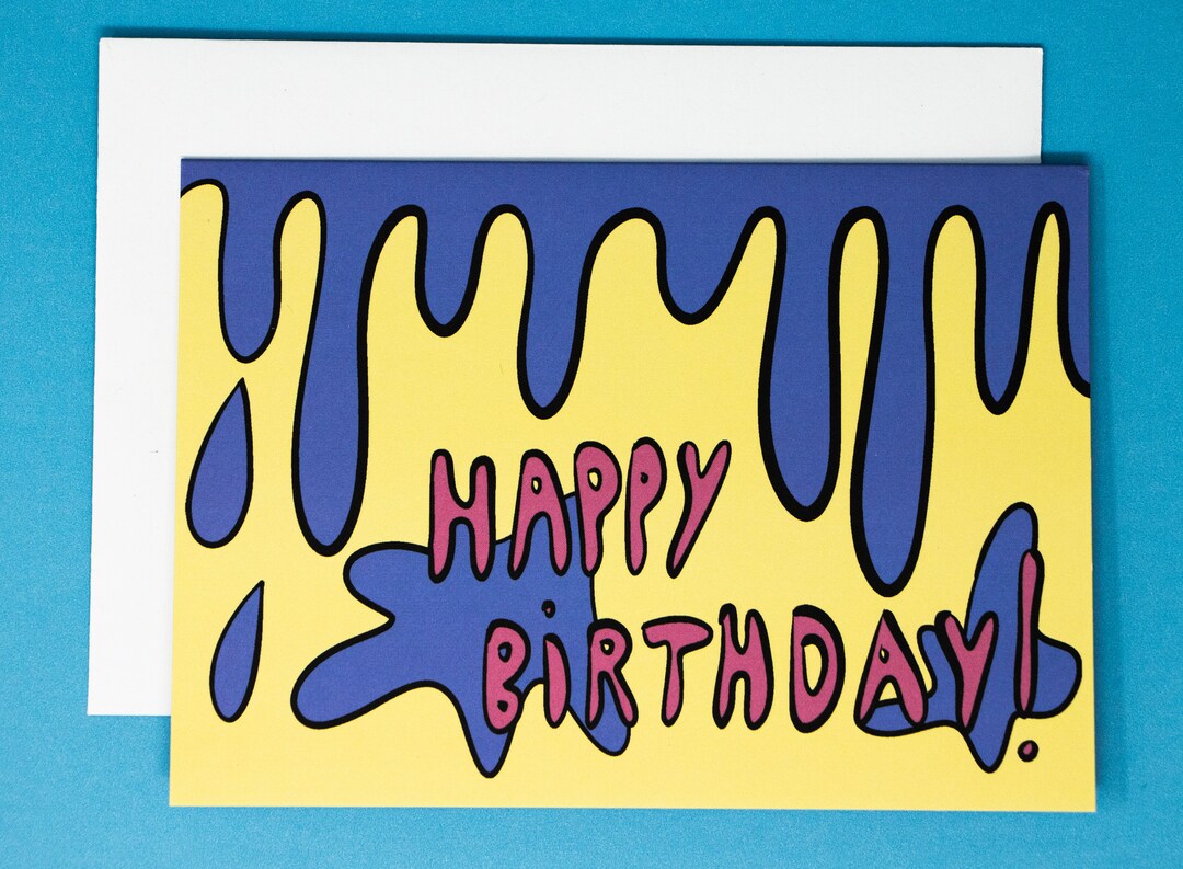 Birthday Splash Happy Birthday Card by Blotwell - Etsy