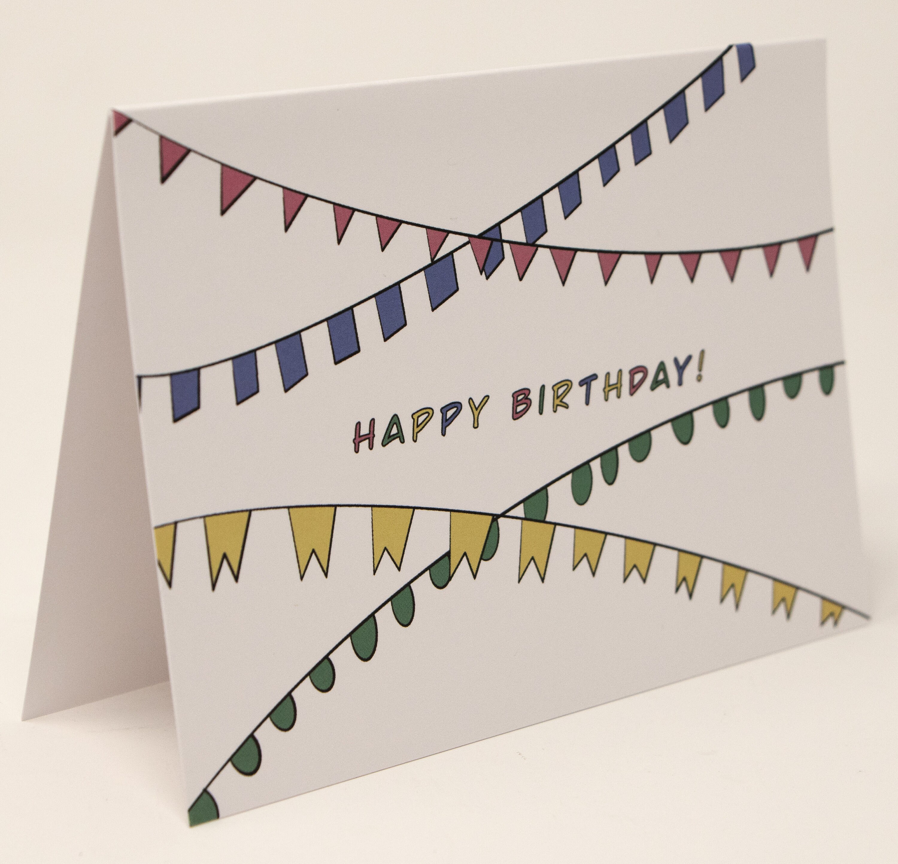 Birthday Banners Galore Happy Birthday Card by Blotwell - Etsy