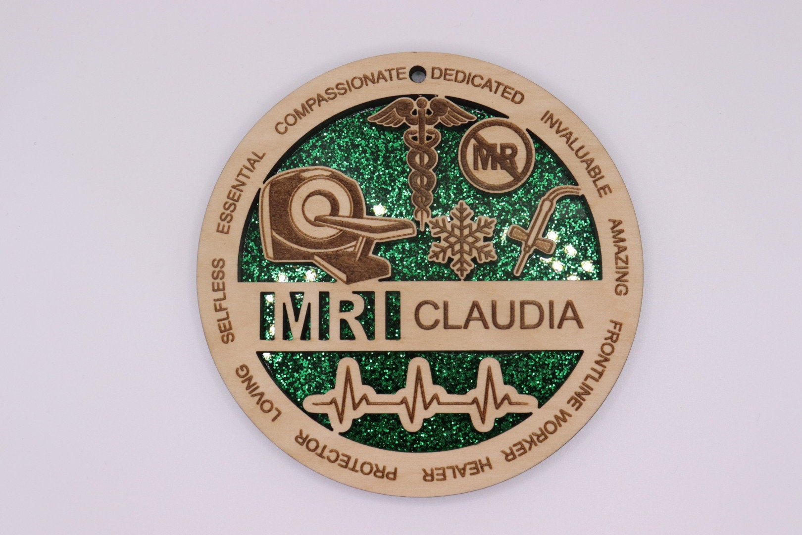 MRI Tech Gift, MRI Tech Ornament, Custom Wooden Ornament, Medical ...