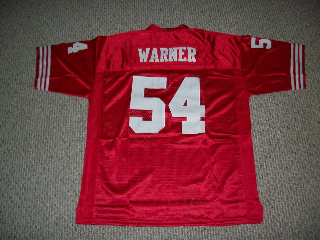 Fred Warner #54 Sewn Stitched Custom Jersey Red San Francisco All Adult ...