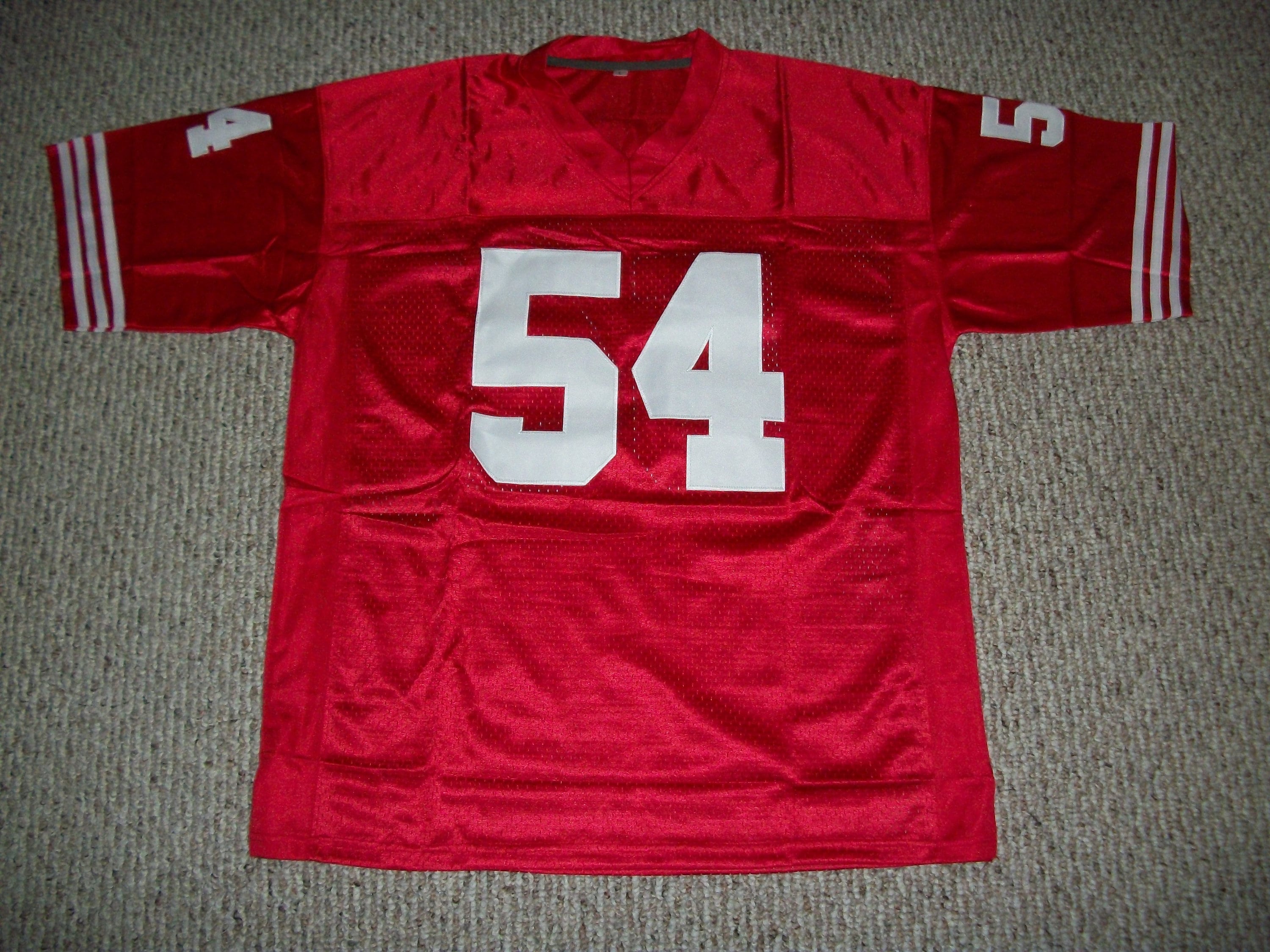 Fred Warner #54 Sewn Stitched Custom Jersey Red San Francisco All Adult ...