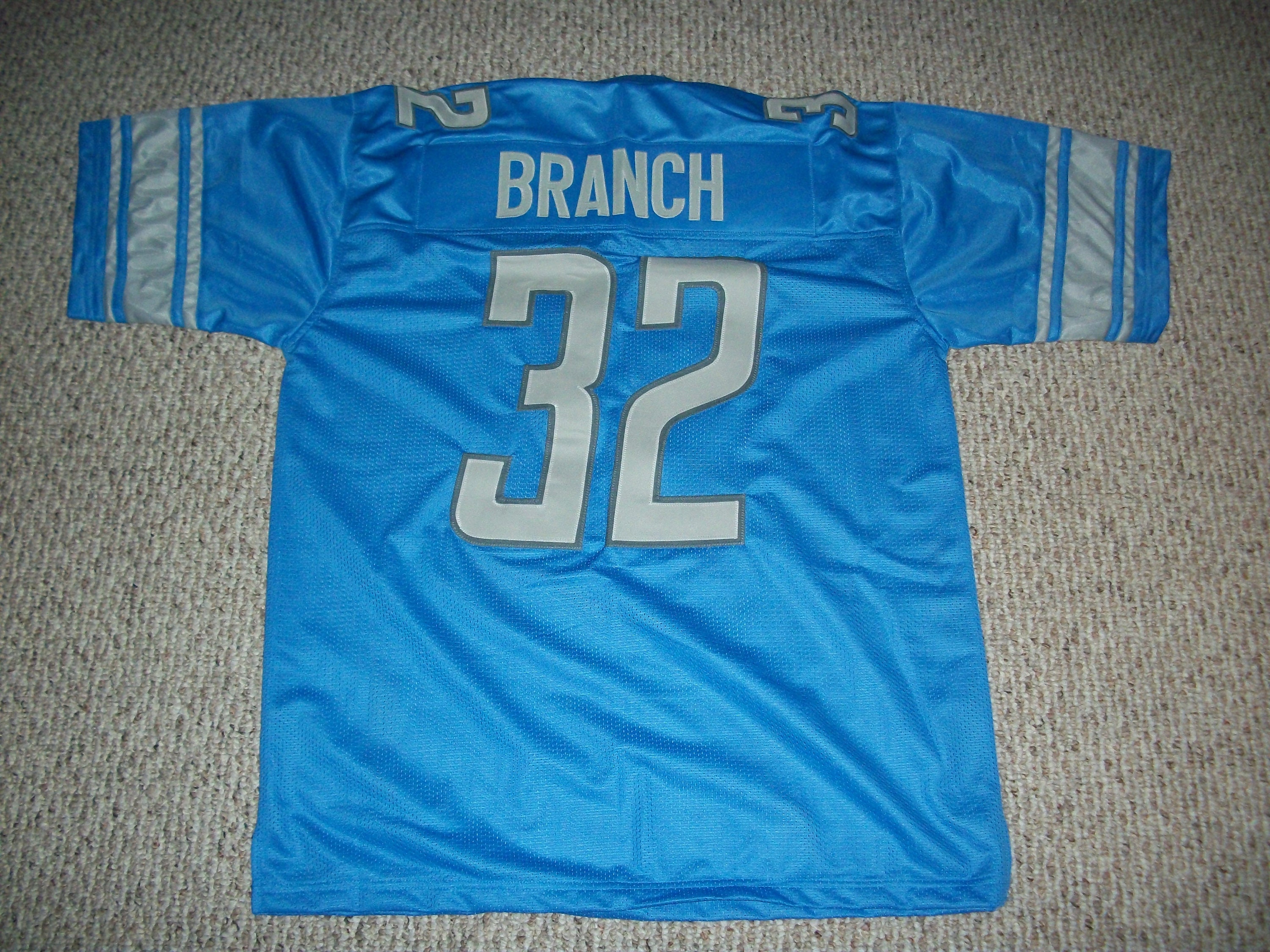Brian Branch 32 Sewn Stitched Custom Jersey Detroit Blue All Adult ...